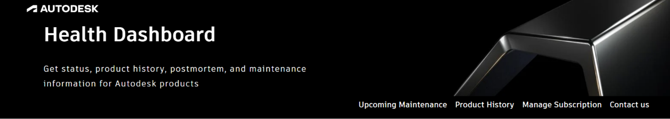 Autodesk Health Dashboard Status - Pentagon Solutions